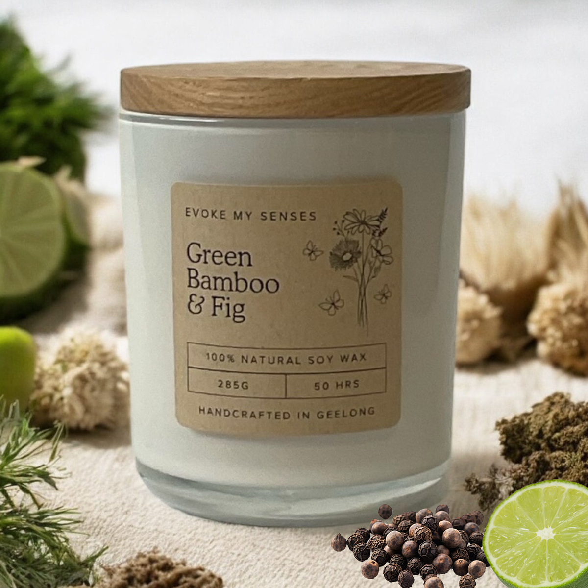 Green Bamboo & Fig Soy Candle – evoke.my.senses